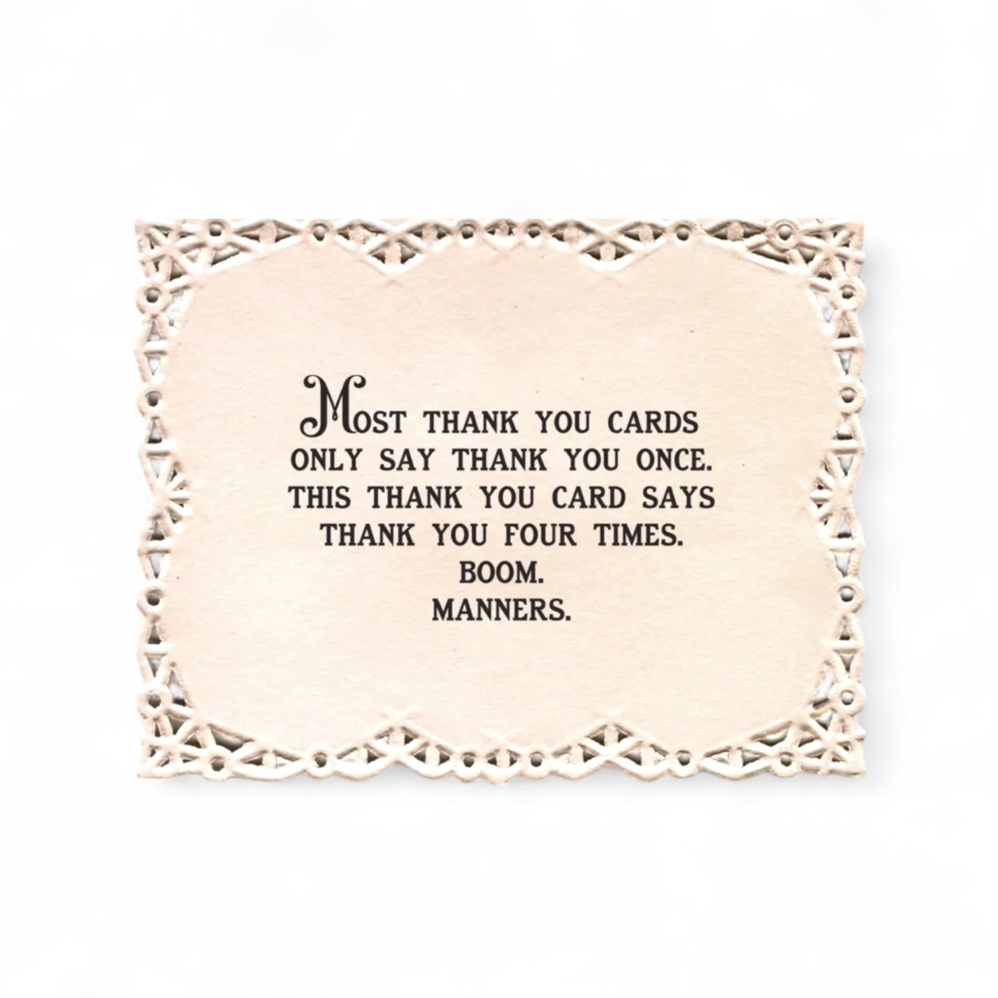 Boom. Manners. - Thank You Greeting Card | Hella Kitsch