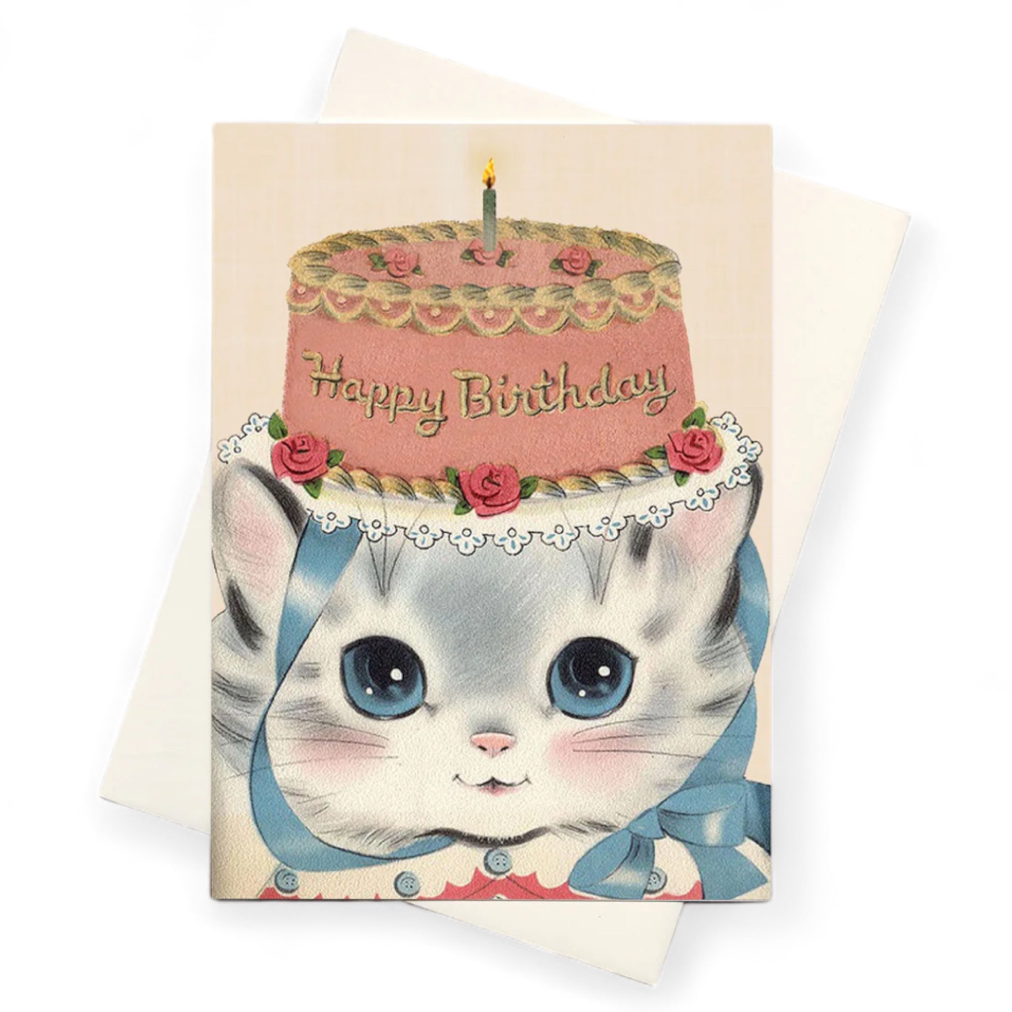Birthday Hat Kitty - Greeting Card | Hella Kitsch