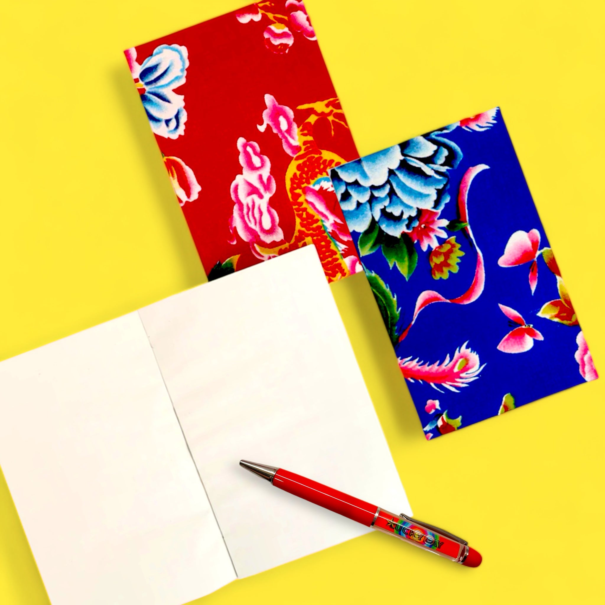Traditional Chinese Peony Print Journal | Hella Kitsch